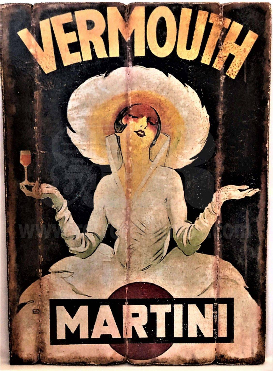 Cuadro de Madera MARTINI Decoración Vintage | Retro Reclamos